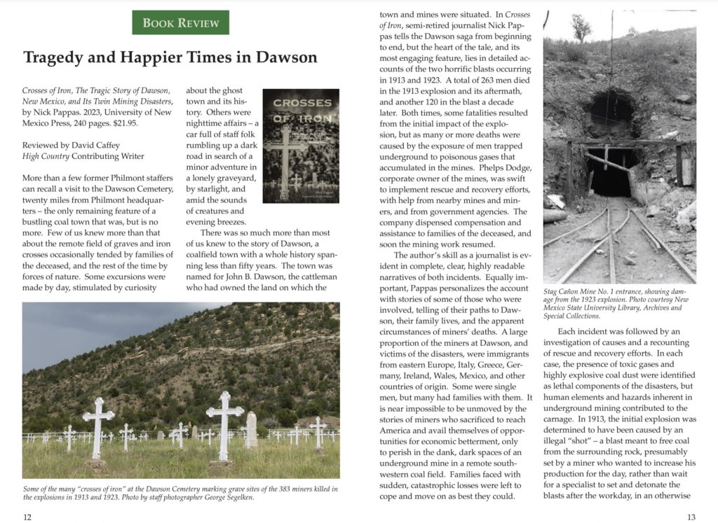 Book review in High Country magazine - Nick Pappas
